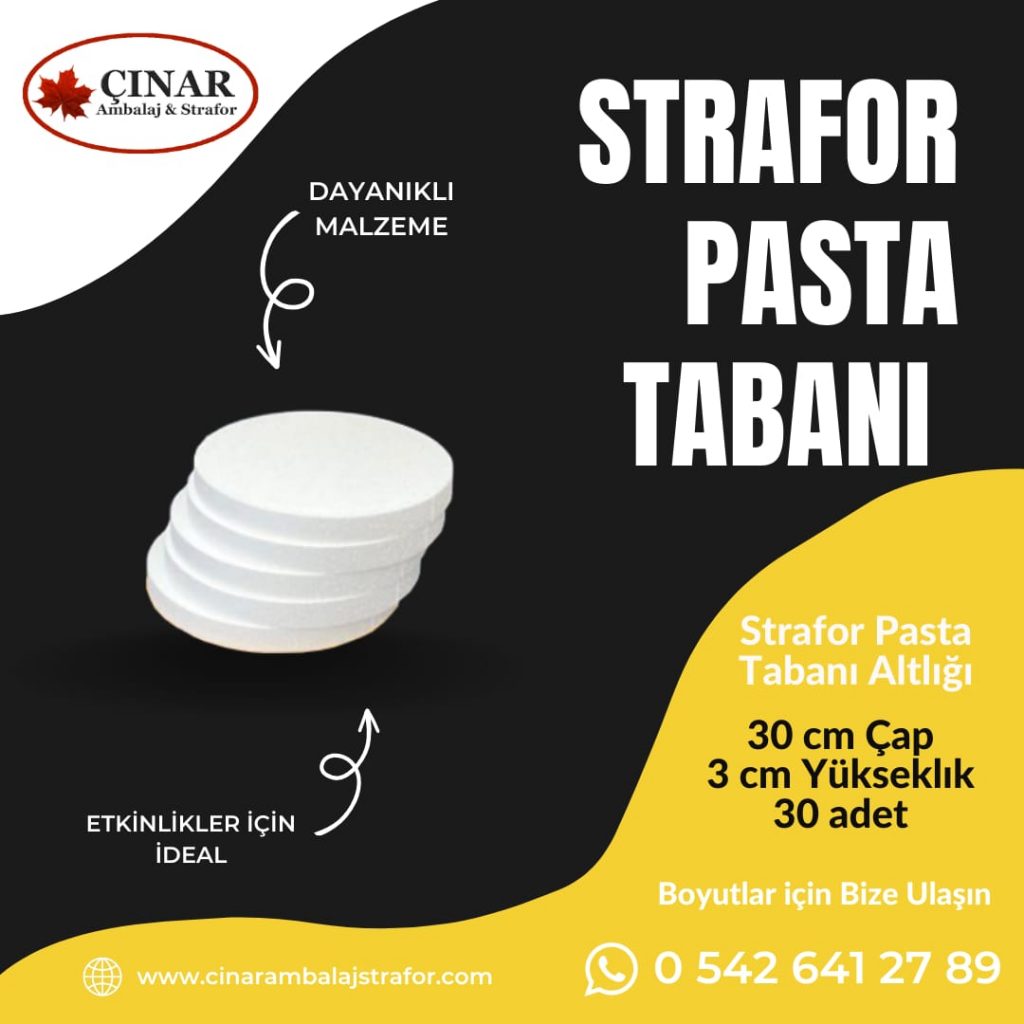 STRAFOR PASTA TABANI 30 LU SET 3 cm YÜKSEKLİK - Çınar Ambalaj Strafor